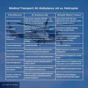 Air Ambulance Jet vs. Helicopter Medical Transport : 9 Differences